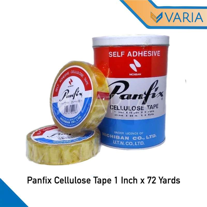 Jual Selotip Bening 1 Inch 25 Mm X 72 Yards Panfix Cellulose Tape ...