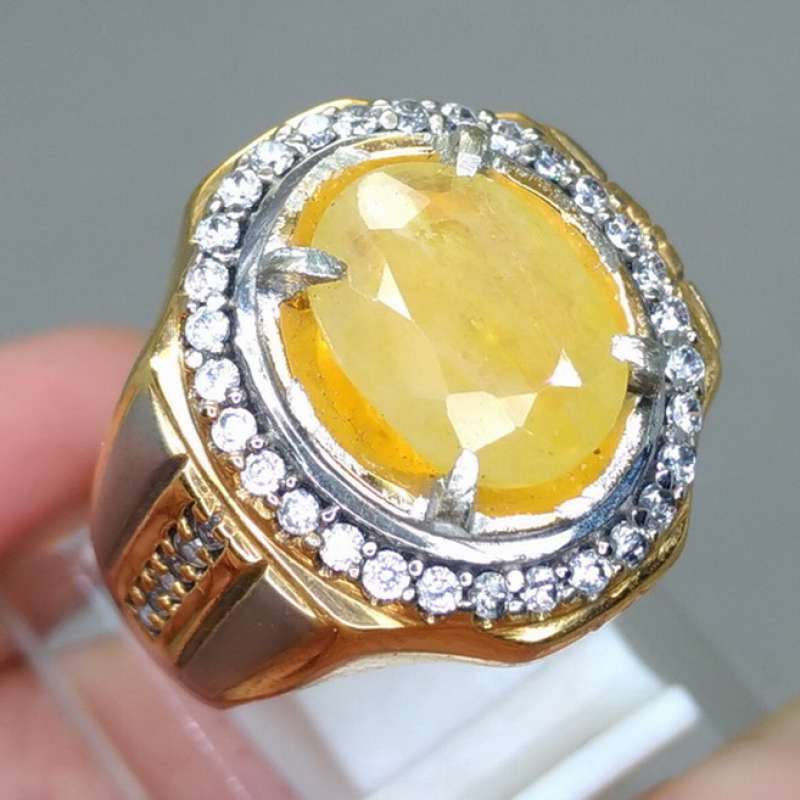 Jual Batu Cincin Asli Yakut Yellow Safir Kuning Emas Di Seller Rumah ...