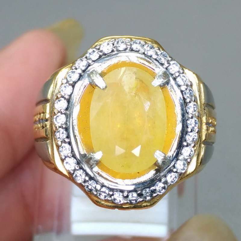Jual Batu Cincin Asli Yakut Yellow Safir Kuning Emas Di Seller Rumah ...