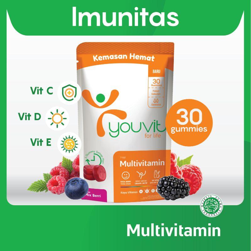 Jual Youvit Multivitamin Gummy Dewasa 1 Pouch dengan Vitamin C, D, dan ...
