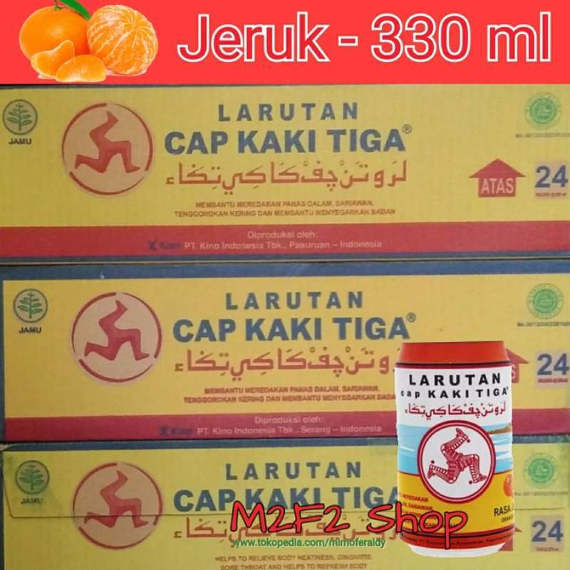 Jual Larutan Penyegar Cap Kaki Tiga Minuman Kaleng | Rasa Jeruk - 320 ml (Kemasan Karton) di ...