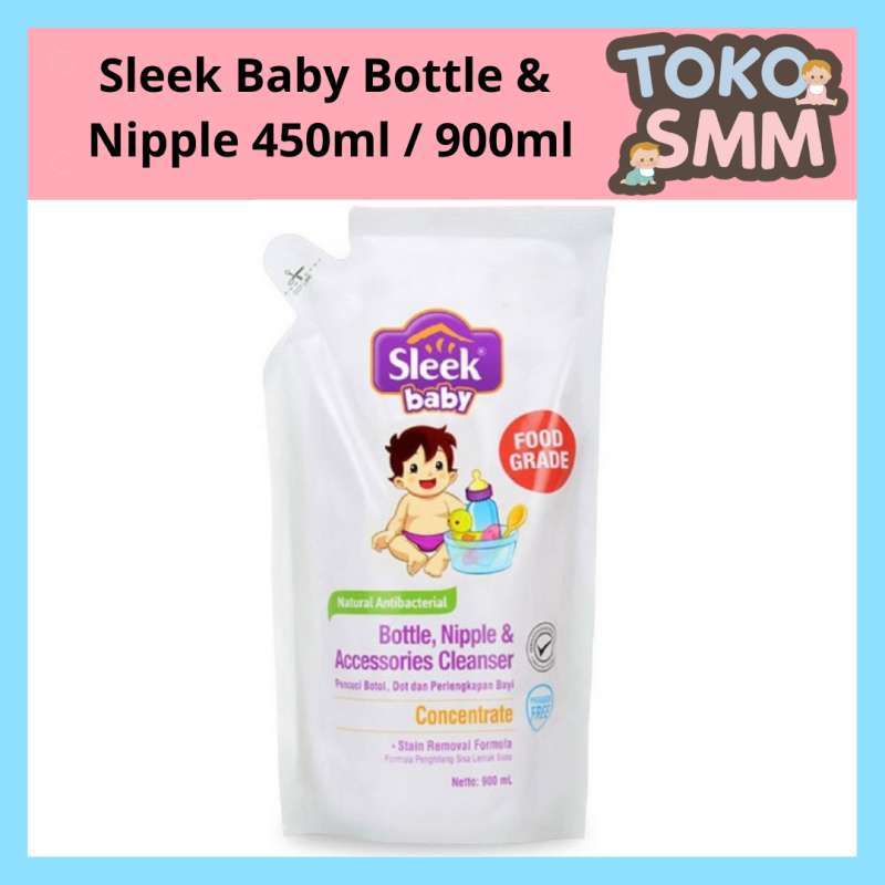 Promo Sleek Pencuci Botol Susu refill [ 900ml ] Sabun Sleek Nipple ...