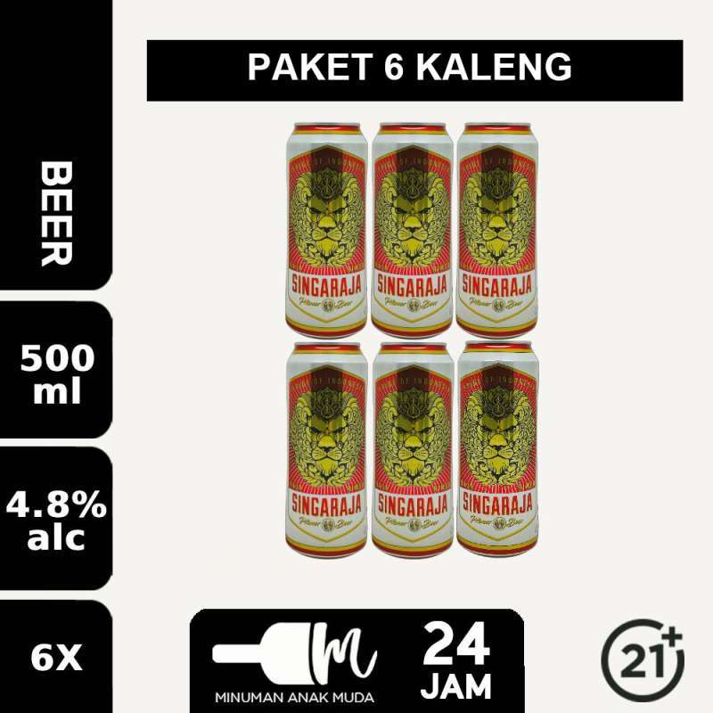 Promo Beer Bir Singaraja Kaleng 500 ml ( Paket 6 Kaleng ) di Seller ...