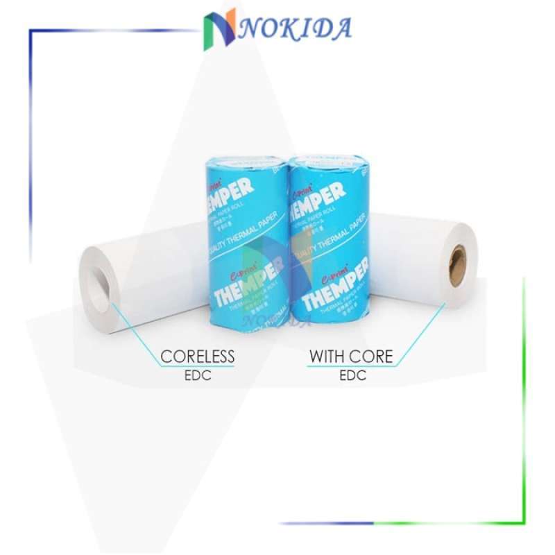 Jual Nokida Thermal Paper Roll EDC E-Print 57 x 30 mm [1 Roll ...