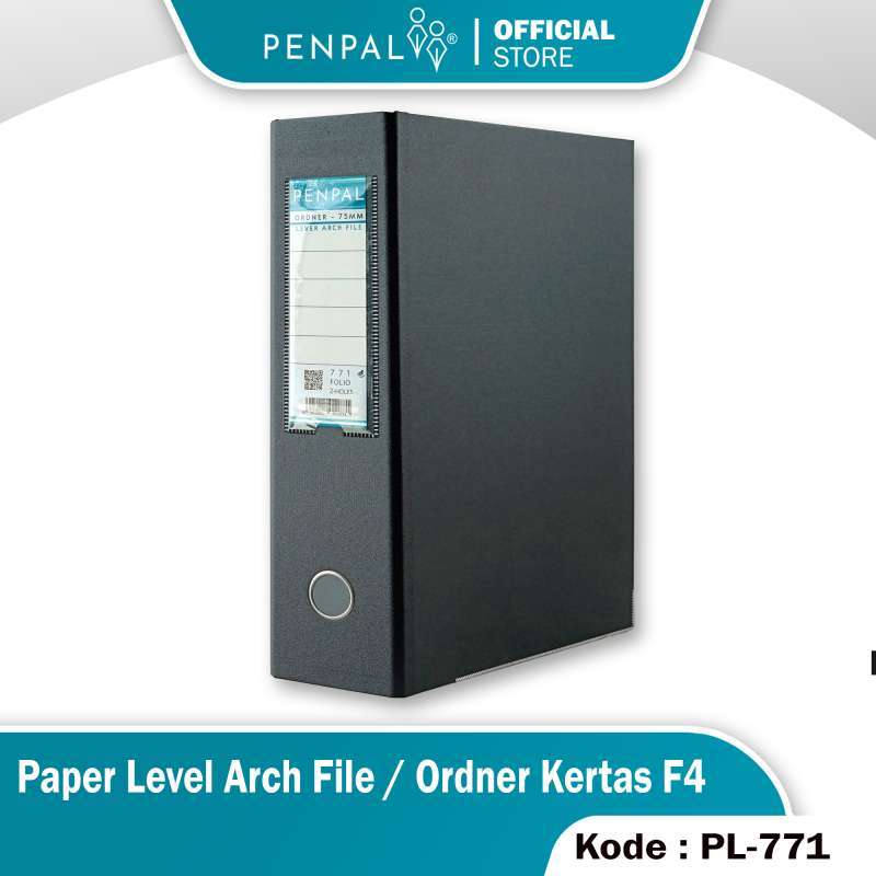 Promo Penpal Paper Level Arch File / Ordner Kertas F4 PL-771 - Hitam ...