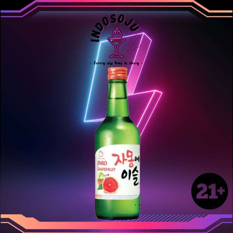 Promo JINRO Chamisul Soju Rasa GrapeFruit minuman alkohol korea 360ml ...