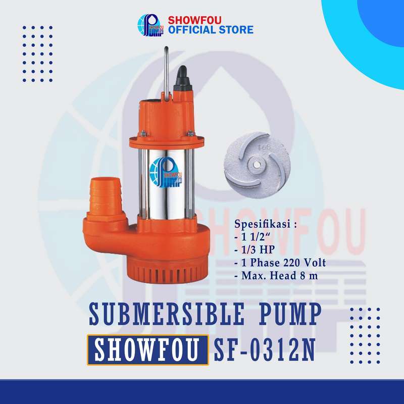 Jual SHOWFOU SUBMERSIBLE PUMP SF-0312, 1 HP, 1 Phase 250 Watt 2 Inch di ...