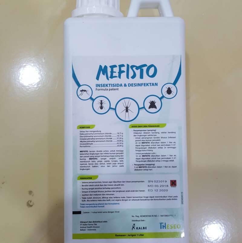 Jual Mefisto Desinfektan 1 Liter - Penghilang Kuman Bakteri Di Seller ...