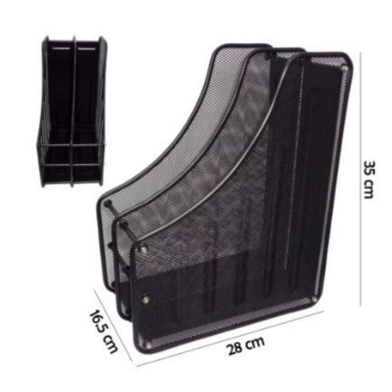 Jual BOX FILE / BOXFILE BESI JARING 2 TIER SEKAT HITAM / MAGAZINE BOX ...
