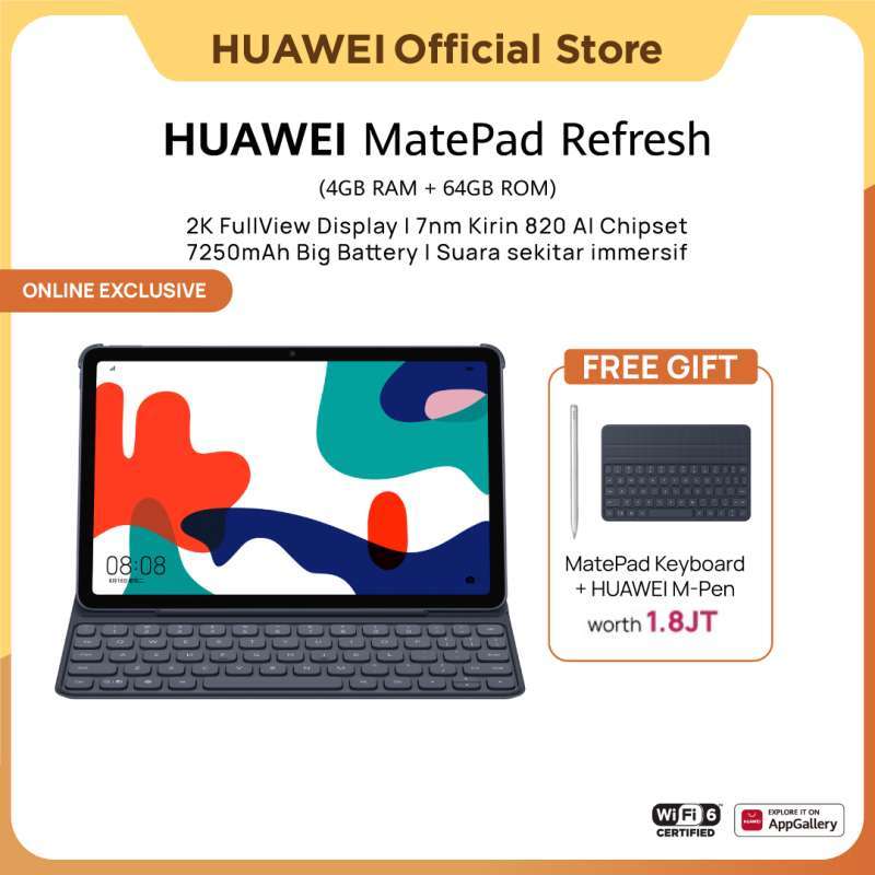 Jual HUAWEI MatePad Refresh Tablet [4+64GB] | 10,4 inci | 2K FullView ...