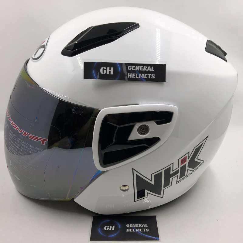 Jual HELM NHK R7 SOLID WHITE PUTIH HALF FACE di Seller General Helmets ...