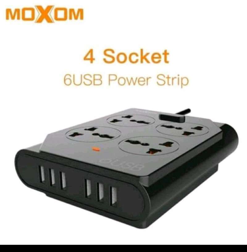 Jual moxon colokan charger cabang 4 listrik 6 USB porteble output ...