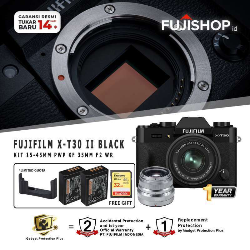 Jual FUJISHOPid Fujifilm XT30 X-T30 II Kit 1545 PWP Lens XF 35MM F2.0 R ...