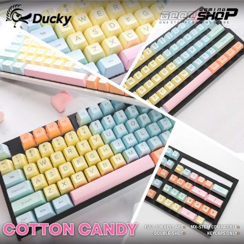 Jual Ducky Cotton Candy SA Profile ABS Double Shot Keycaps di Seller ...