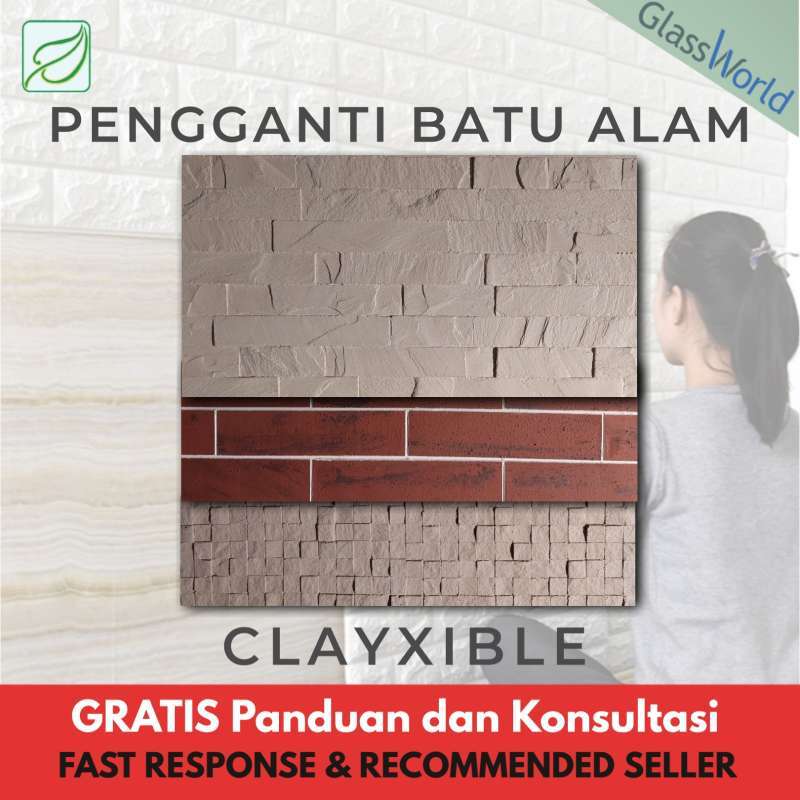 Promo CLAYXIBLE Pengganti Keramik, Kayu Dan Batu Alam [TIPE MULTICOLOR ...