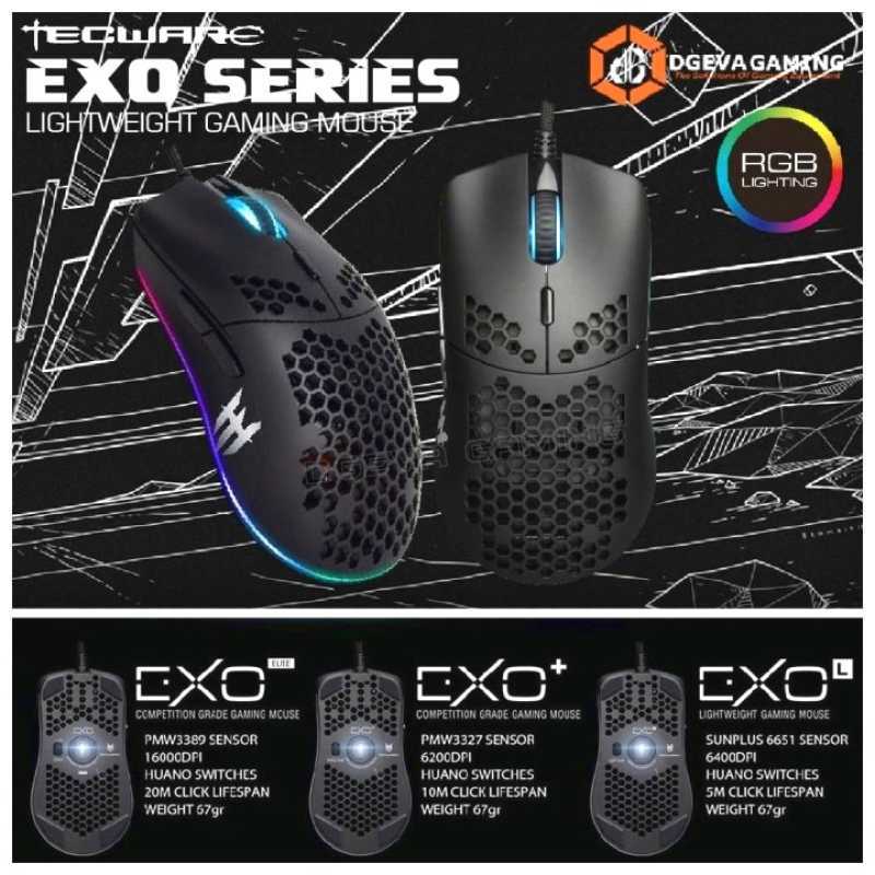 Jual Jual Tecware Exo Gaming Mouse Rgb Honeycomb Design Exo Lite / Plus / Elite - Exo Plus ...