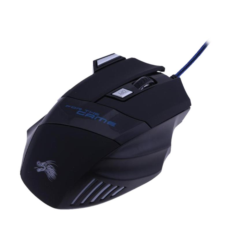 Promo Best Professional Wired USB Gamer Computer Gaming Mouse [7 Button/ 5500 DPI LED/ Optical ...