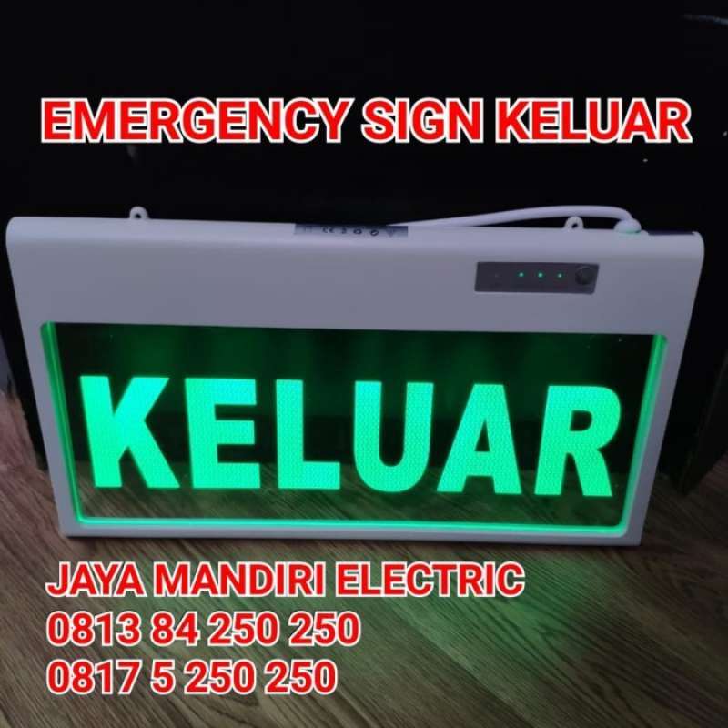 Jual RECOMMENDED LAMPU EXIT LED KELUAR EMERGENCY TRANSPARAN LED HIJAU ...