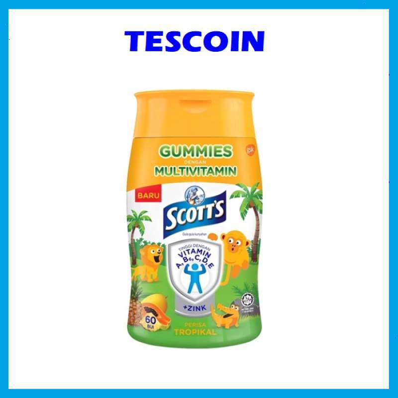 Jual Scott's Scotts Scott Gummies 60 Gummy Multivitamin A B6 C D E ...