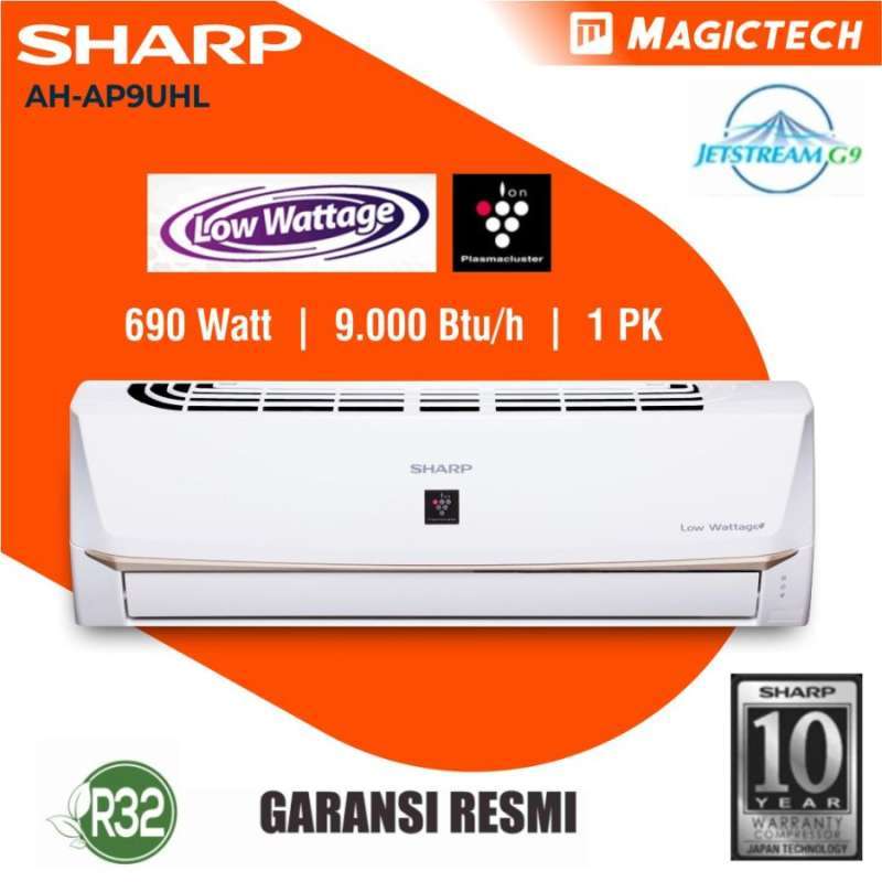 Jual Ac Sharp 1 Pk Ah-ap9uhl Plasmacluster Low Watt (690w) Di Seller ...