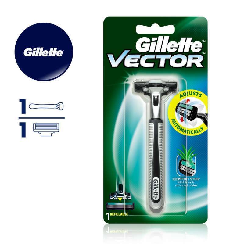 Promo Gillette Vector Plus Razor 1 Up Alat Cukur [1 pcs] Diskon 23% di ...