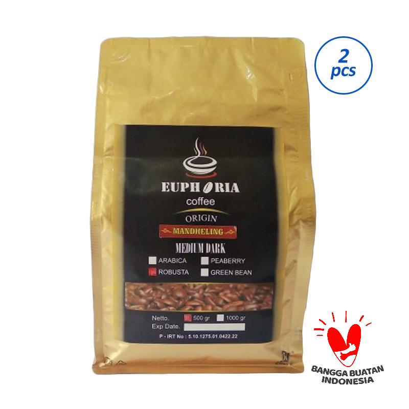Jual Euphoria Coffee : Specialty Robusta Mandheling Kopi [500 g/ 2 pack ...