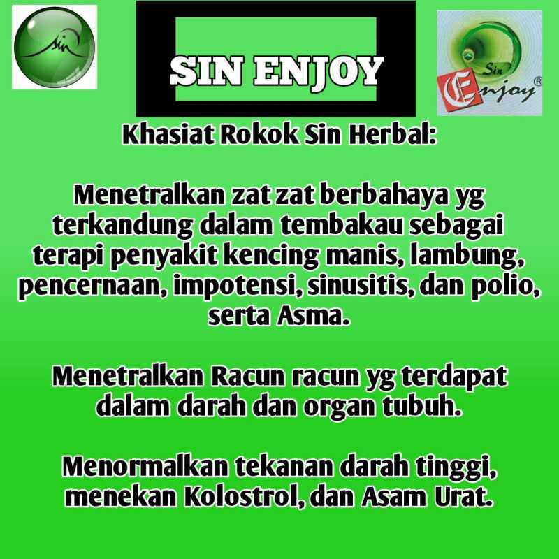 Jual Rokok Herbal Sin Sin Enjoy (khasiat Dan Bermanfaat)-rokok Herbal ...