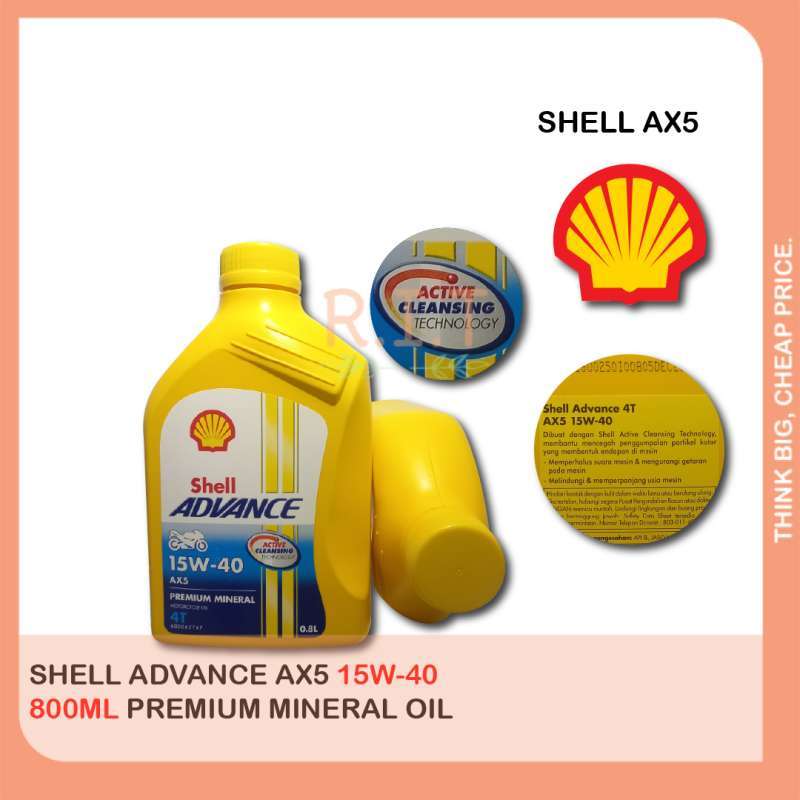Jual Oli Shell Advance AX5 15w40 motor bebek 800ml di Seller Cihideung ...