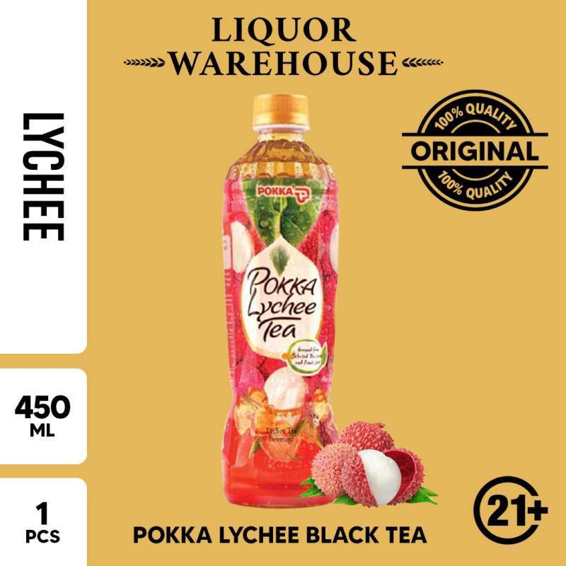 Jual POKKA Lychee Black Tea [450 mL] Minuman teh rasa Leci di Seller ...
