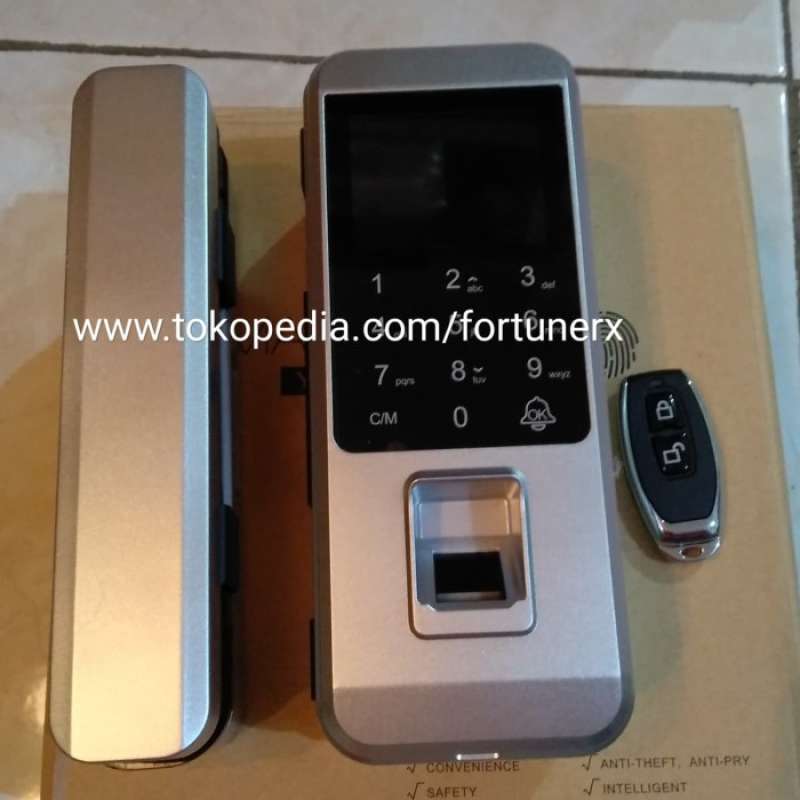 Jual BEST PROMO SMART ACCESS DOOR LOCK GLASS PINTU KACA / FINGERPRINT ...
