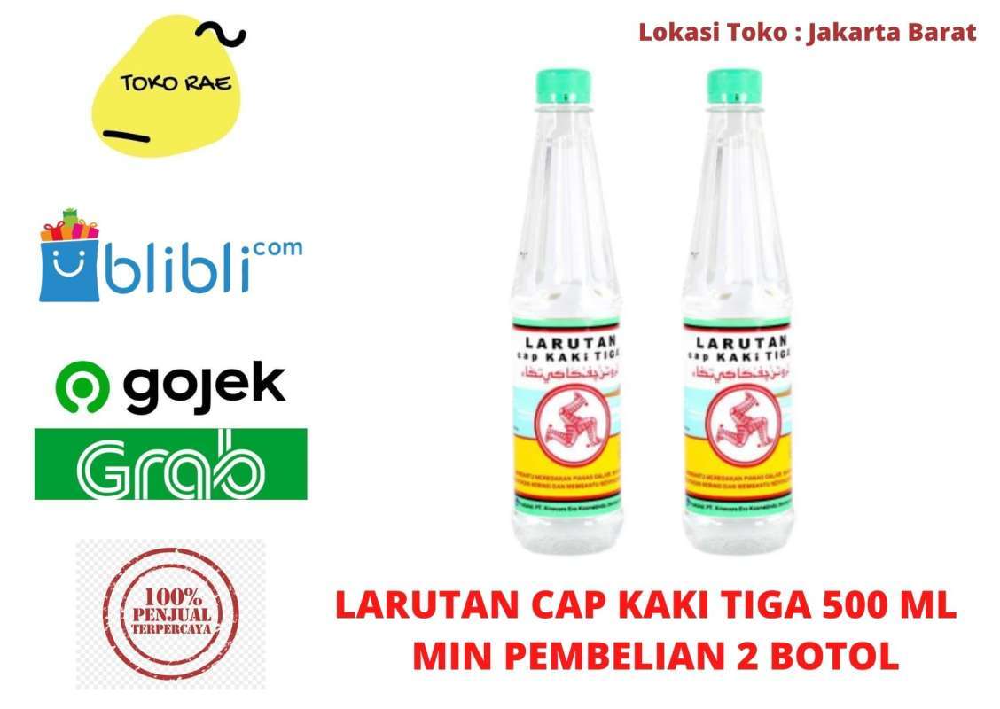 Promo Larutan Botol Cap Kaki Tiga 500ML Diskon 10% di Seller Toko Rae ...