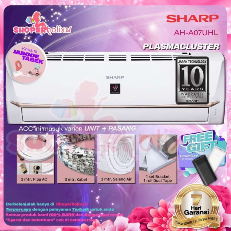 Jual Ac Sharp 3/4pk Ah-ap07uhl Plasmacluster Low Watt Thailand Di Seller Shoperholix Id ...
