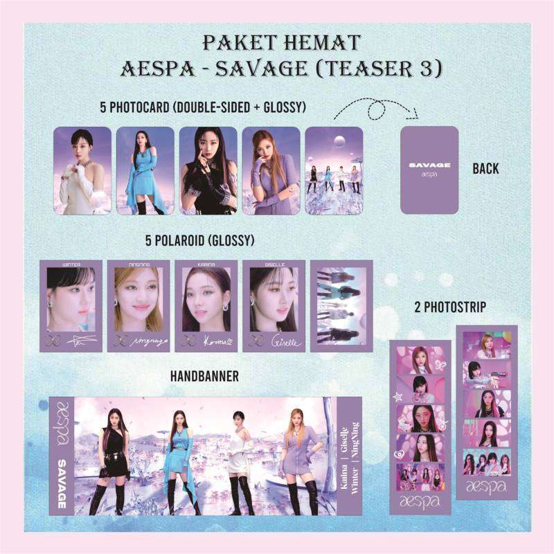 Jual [bisa Cod] Paket Aespa - Savage | Aespa Savage | Pahe Aespa | Fankit Aespa | Merchandise ...