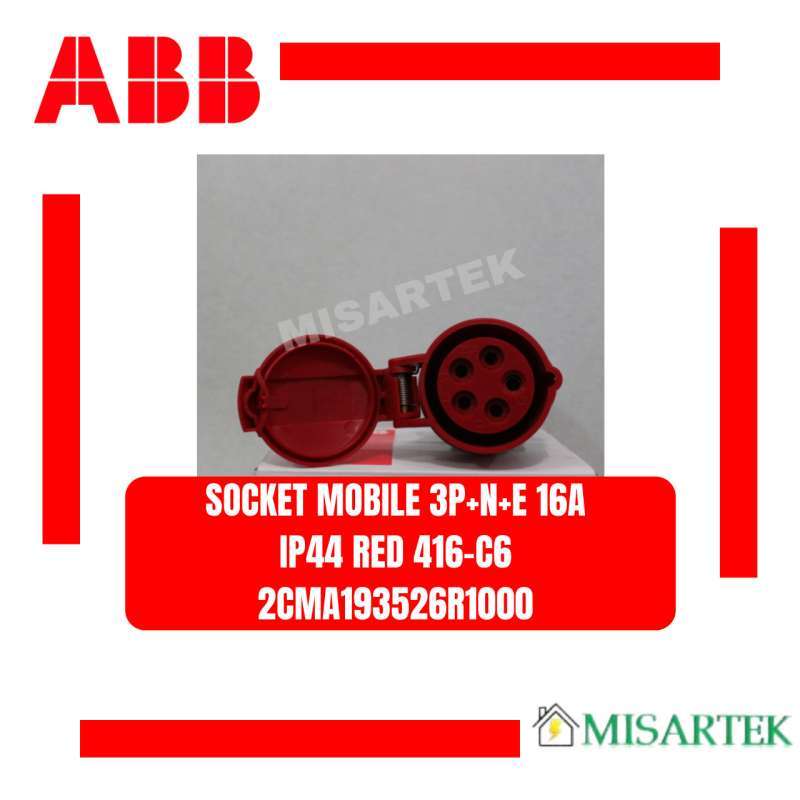 Jual Socket Mobile ABB 3P+N+E 16A IP44 Red 416-C6 | OP ...