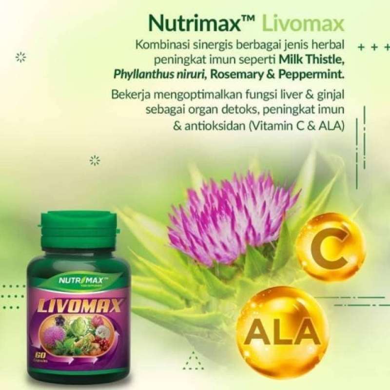 Promo Nutrimax Livomax 60 Kapsul - Suplemen Vitamin Kesehatan Hati ...