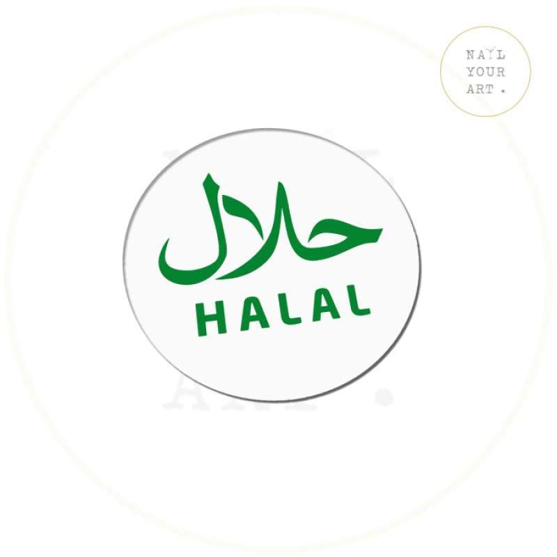 Jual Sign Akrilik H01 - Sign Halal Bulat - Signage Cafe Tempel Double ...