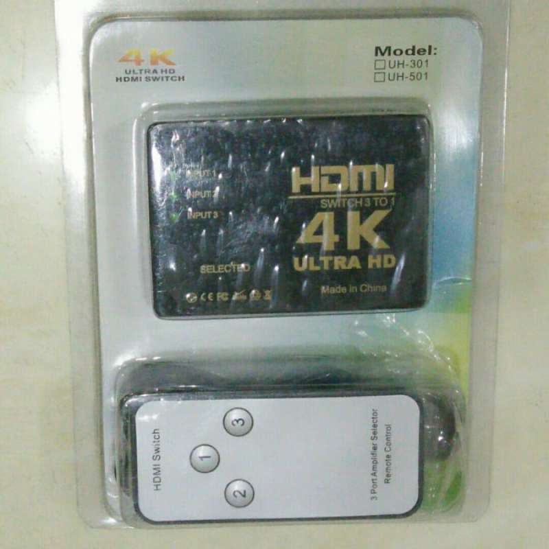 Jual 3 Port Amplifier Selector Remote Control HDMI SWITCH 3 TO 4K ULTRA ...