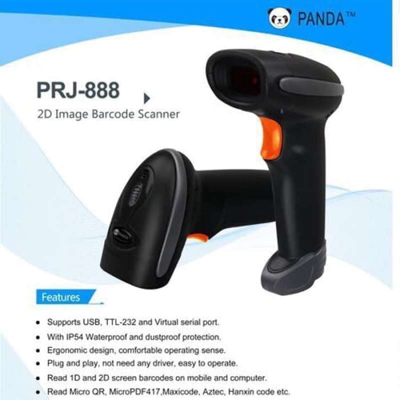 Jual RECOMMENDED BARCODE SCANNER E-FAKTUR 2D /1D PANDA PRJ-888 (QR CODE ...