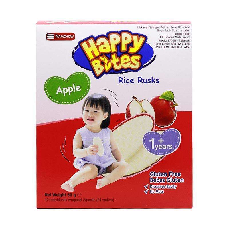 Jual Happy Bites Rice Rusk Apple Snack Bayi [50 g] di Seller MEL THE ...