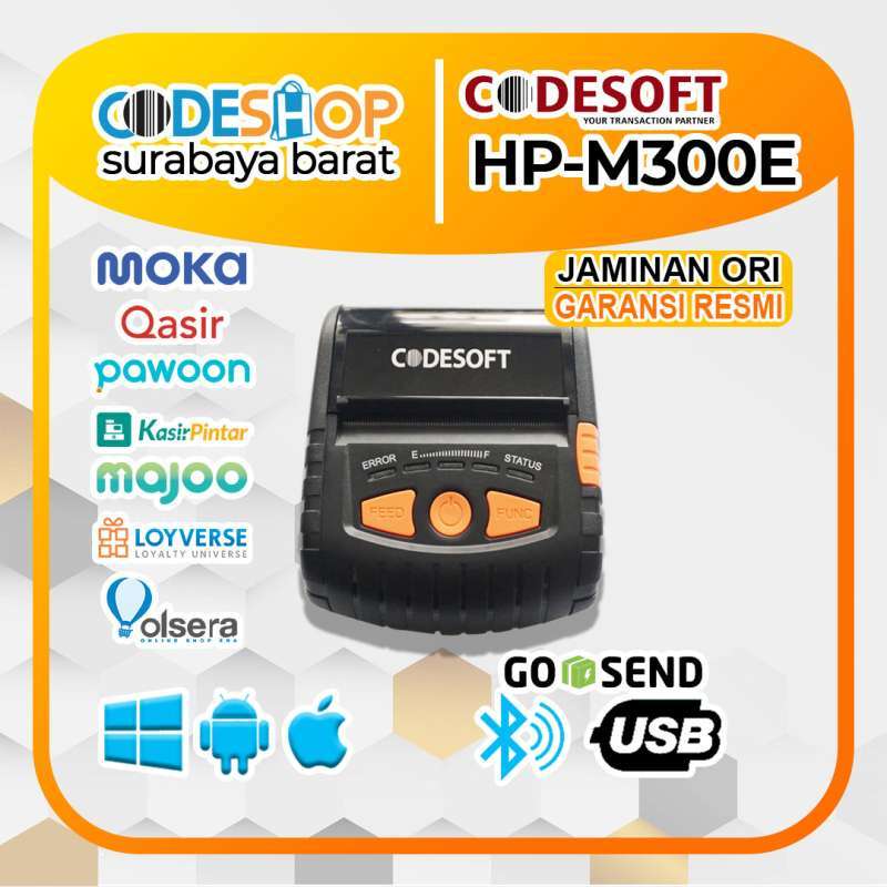Jual Printer Thermal Portable Codesoft Hp-m300e Interface Bluetooth Di ...