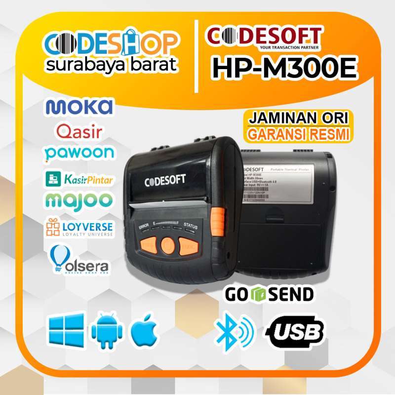 Jual Printer Thermal Portable Codesoft Hp-m300e Interface Bluetooth Di Seller Codeshop Surabaya ...