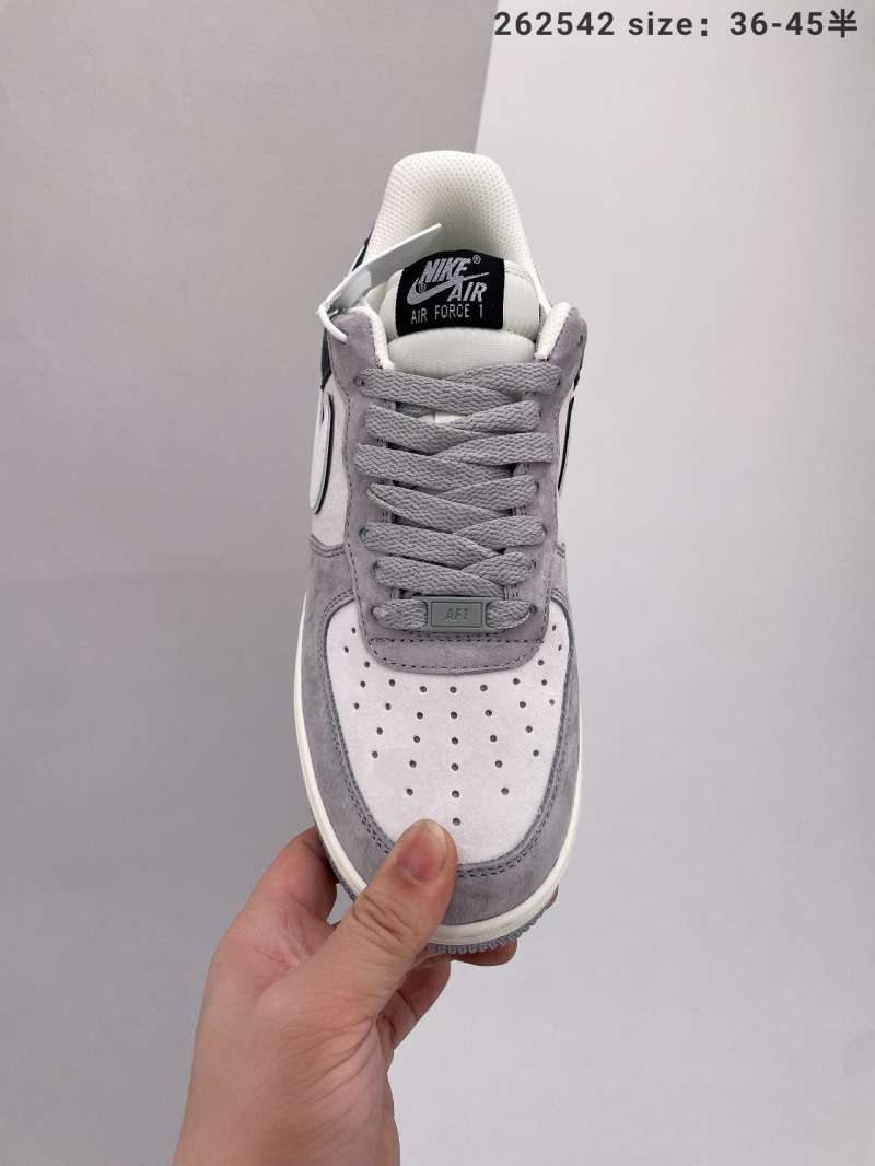 Jual Nike Air Force 1 Low Af1 Grey Stitched Suede Air Bugle Low Top ...