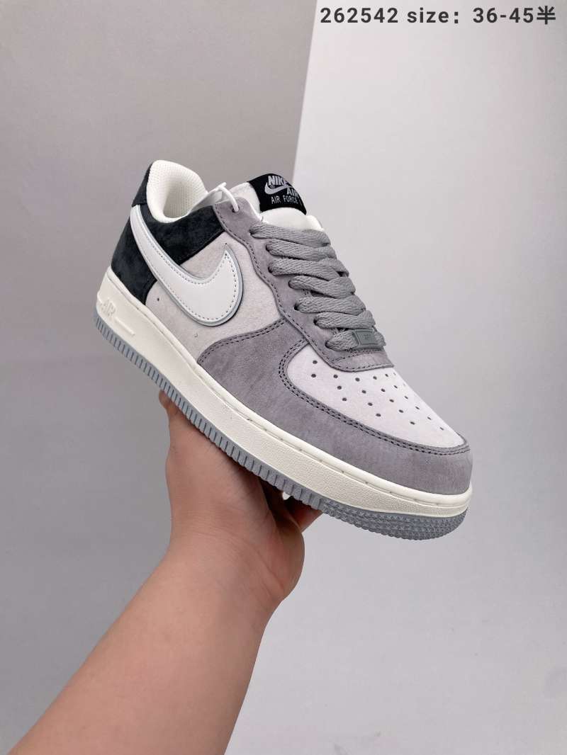 Jual Nike Air Force 1 Low Af1 Grey Stitched Suede Air Bugle Low Top ...