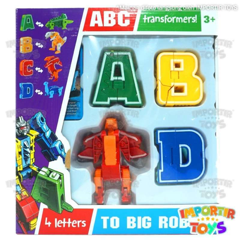 Jual Robot Alphabet Edukasi Anak Alphabet Transformer Mengenal Huruf di ...