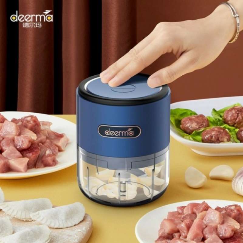 Jual ORIGINAL DEERMA JS100 Electric Garlic Meat Grinder Mini Penggiling ...