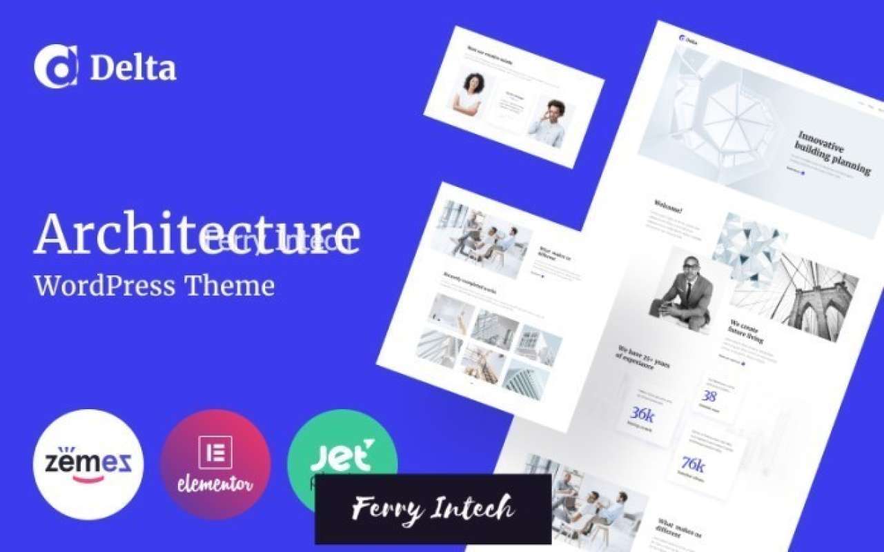 Promo DELTA - ARCHITECTURE MINIMAL ELEMENTOR WORDPRESS THEME WP Diskon 10% di Seller Ferry ...