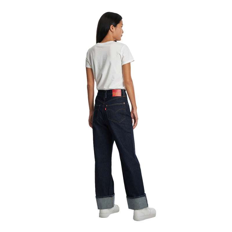 Jual Levi's Lr High Loose Cuffed Z0559 Dark Blue Rinse (a2682-0001 ...