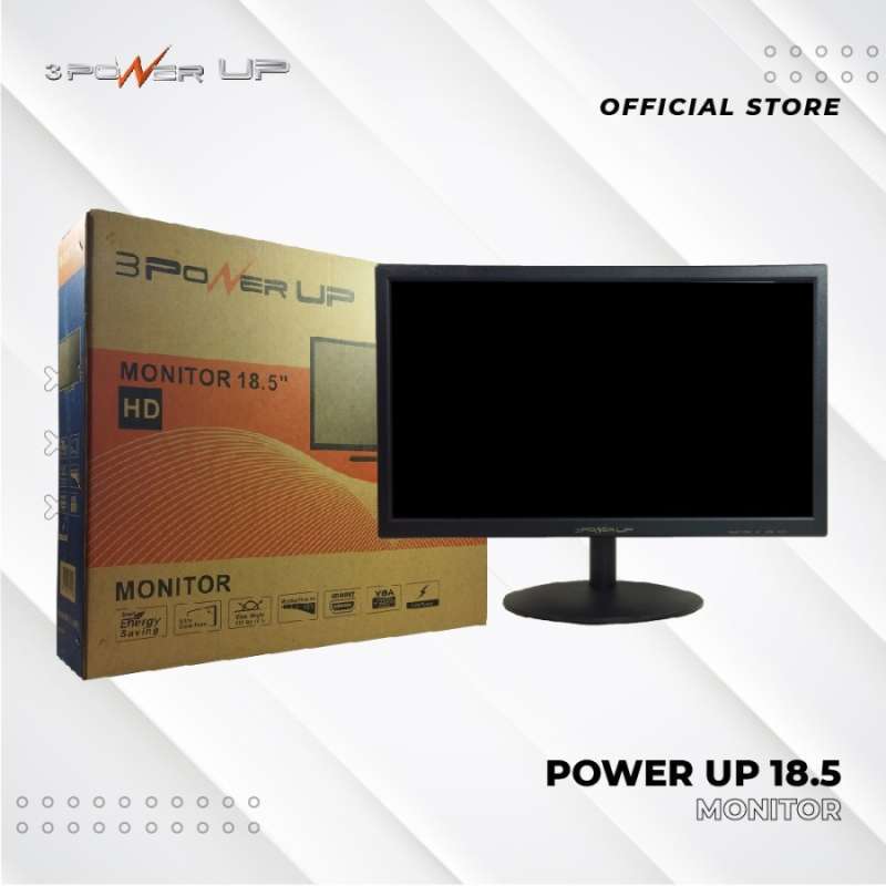 Jual Monitor Led Power Up 18,5 19 19 inch Hdmi-Vga di Seller Surya ...