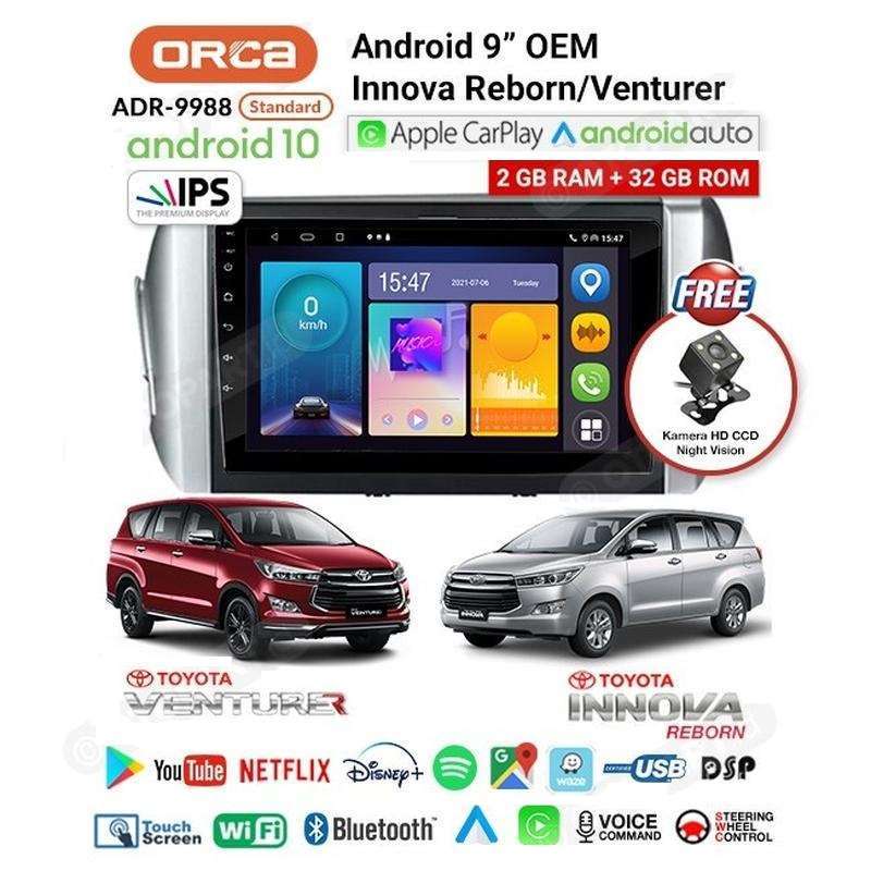 Jual Head Unit TV Android OEM 9 inch + Frame Toyota Innova Reborn ORCA ...