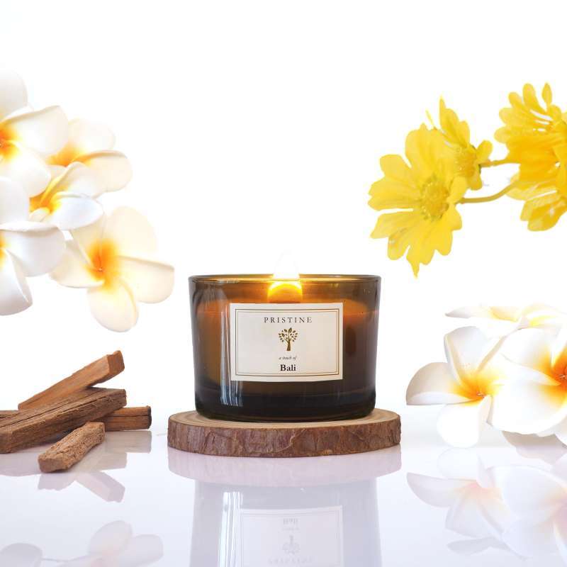 Promo Pristine Aroma Bali Scented Wood-Wick Soy Candle (85g) Lilin ...